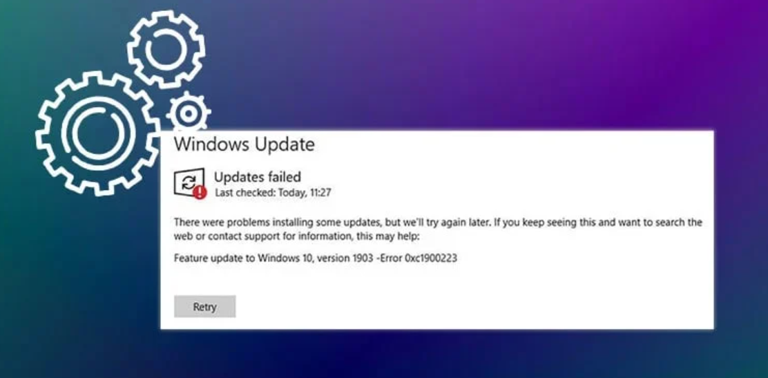 Feature update to windows 10, version 1903 - error 0xc1900223